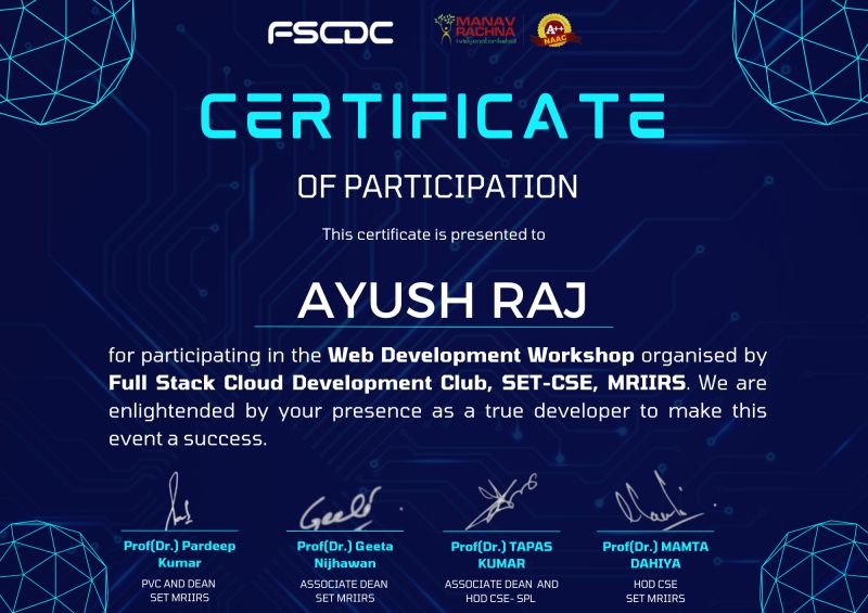 Ayush Raj on LinkedIn: #webdev #certification #webdevelopment #css # ... Ayush Raj on LinkedIn: #webdev #certification #webdevelopment #css # ...