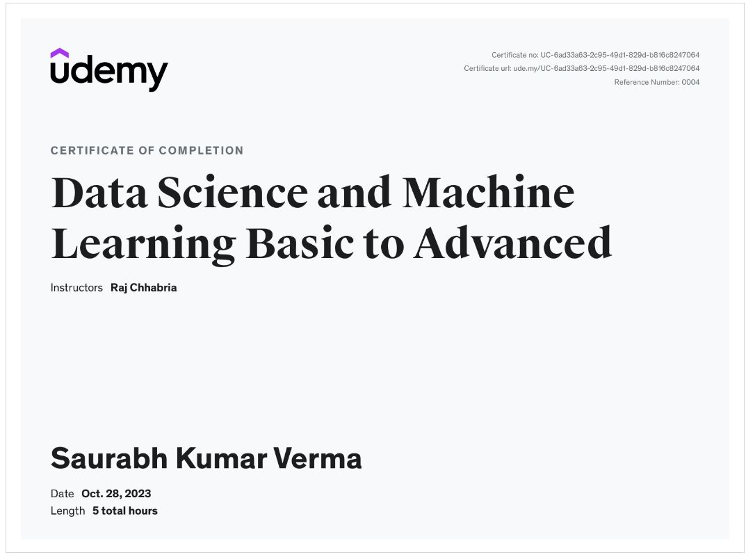#ml #datascience #dataanalysis #python | Saurabh Kumar Verma #ml #datascience #dataanalysis #python | Saurabh Kumar Verma