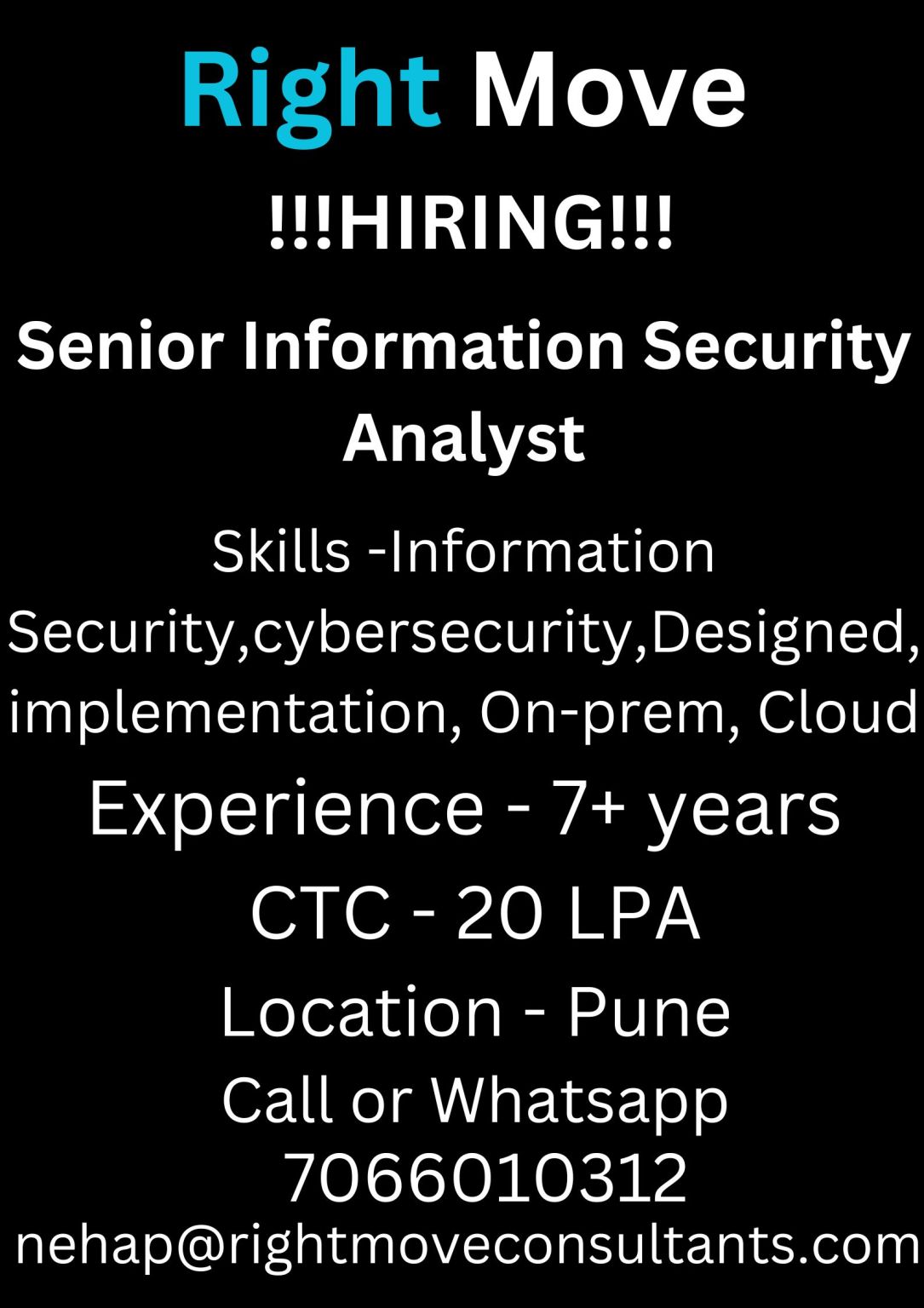 Neha P on LinkedIn: #hiring #informationsecurityanalyst #vulnerability ... Neha P on LinkedIn: #hiring #informationsecurityanalyst #vulnerability ...