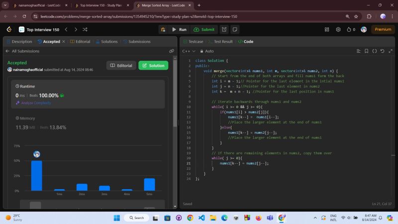 Naina . on LinkedIn: #100daysofcode #leetcode #coding Naina . on LinkedIn: #100daysofcode #leetcode #coding