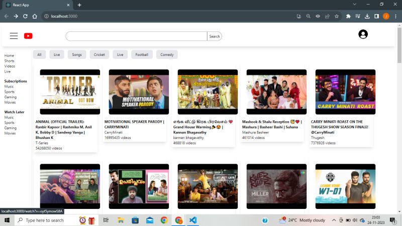 Day1 of YouTube clone project: React.js | Jotiraj Patil posted on the ... Day1 of YouTube clone project: React.js | Jotiraj Patil posted on the ...