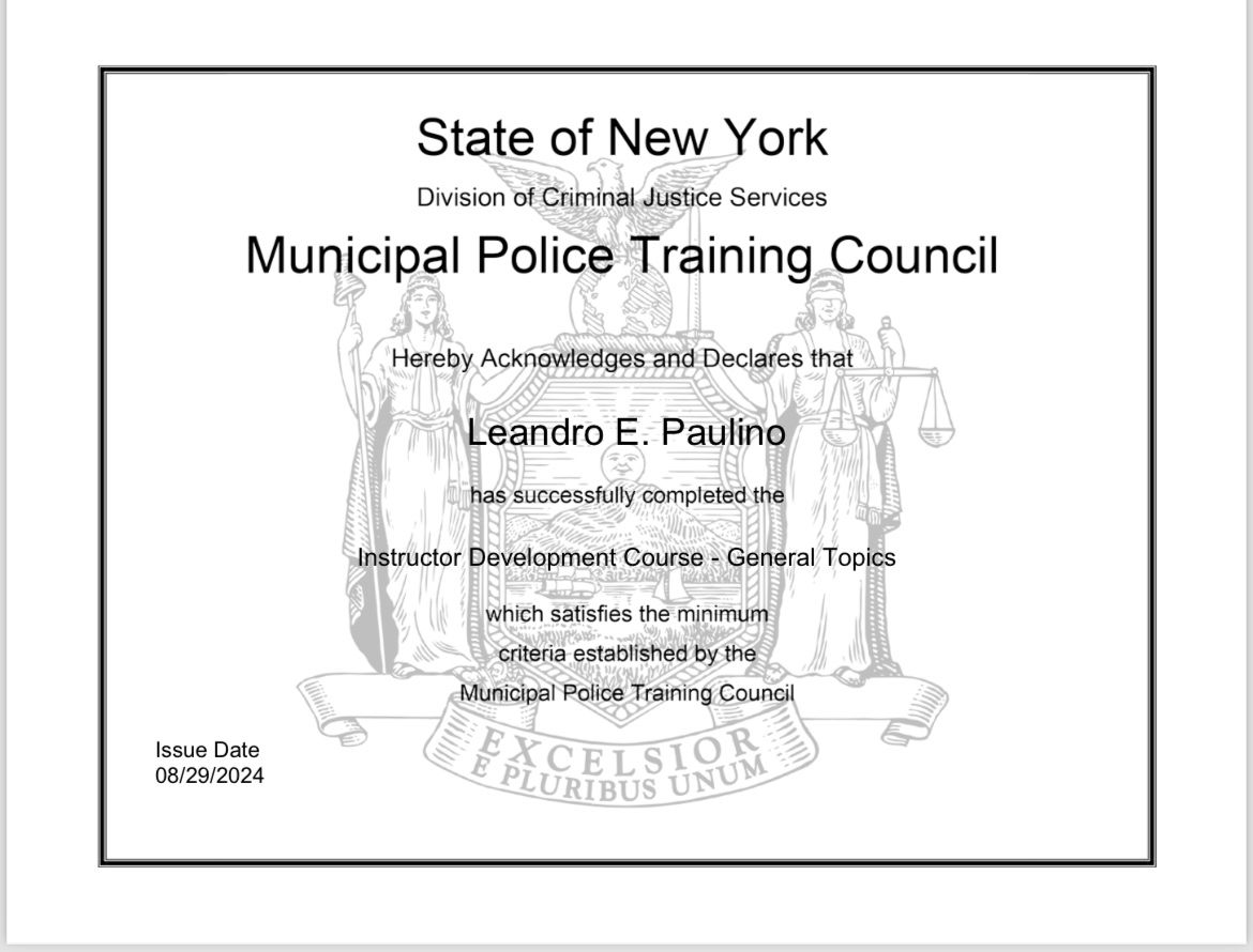 Leandro E. Paulino MA.EL on LinkedIn: Finally received my Instructor ... Leandro E. Paulino MA.EL on LinkedIn: Finally received my Instructor ...