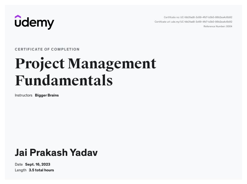 Jai Prakash Yadav on LinkedIn: #udemycertified #udemy #upskilling Jai Prakash Yadav on LinkedIn: #udemycertified #udemy #upskilling