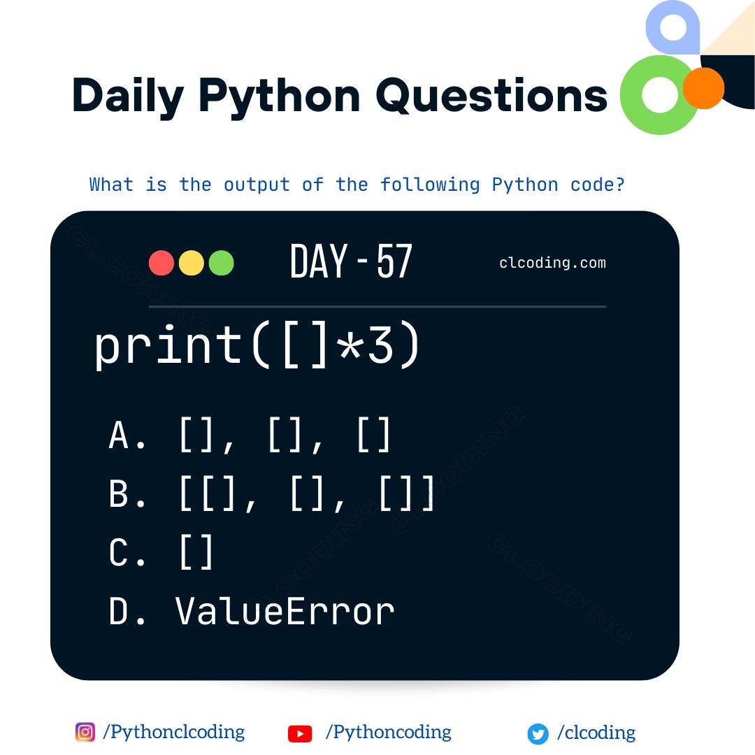 Python Coding on LinkedIn: Python Coding challenge - Day 57 | What is ... Python Coding on LinkedIn: Python Coding challenge - Day 57 | What is ...