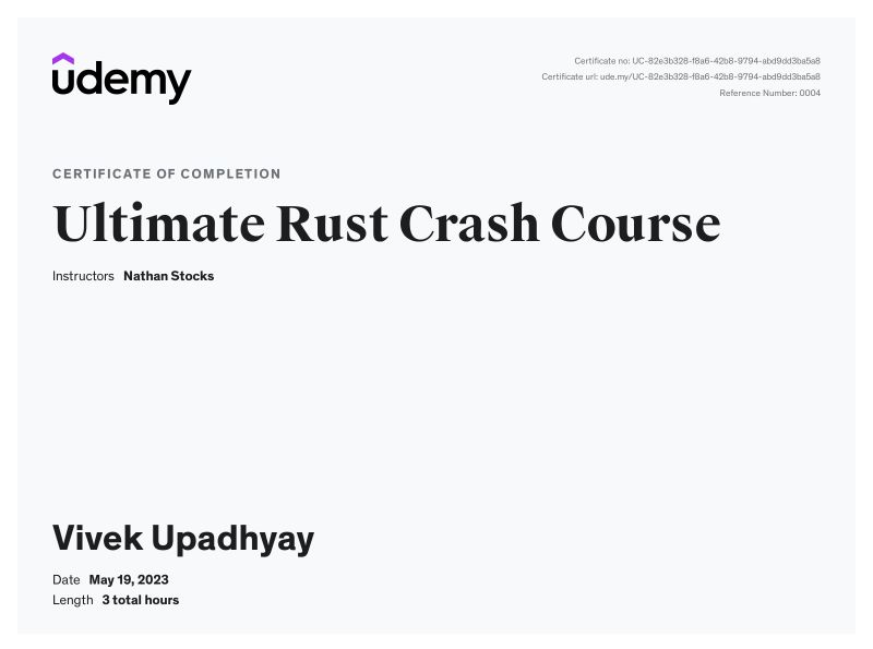 Vivek Upadhyay on LinkedIn: #rust #techlearning Vivek Upadhyay on LinkedIn: #rust #techlearning