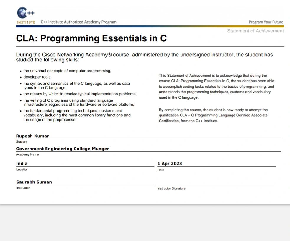 Rupesh Kumar on LinkedIn: #cisco #cprogramming #softwaredevelopment # ... Rupesh Kumar on LinkedIn: #cisco #cprogramming #softwaredevelopment # ...