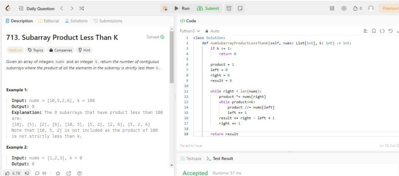 How I solved Problem 713 on LeetCode | Rehan Afzal posted on the topic ... How I solved Problem 713 on LeetCode | Rehan Afzal posted on the topic ...