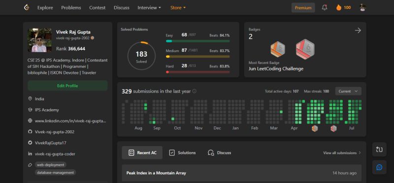 Vivek Raj Gupta on LinkedIn: #leetcode #100daysofcode #codingjourney # ... Vivek Raj Gupta on LinkedIn: #leetcode #100daysofcode #codingjourney # ...