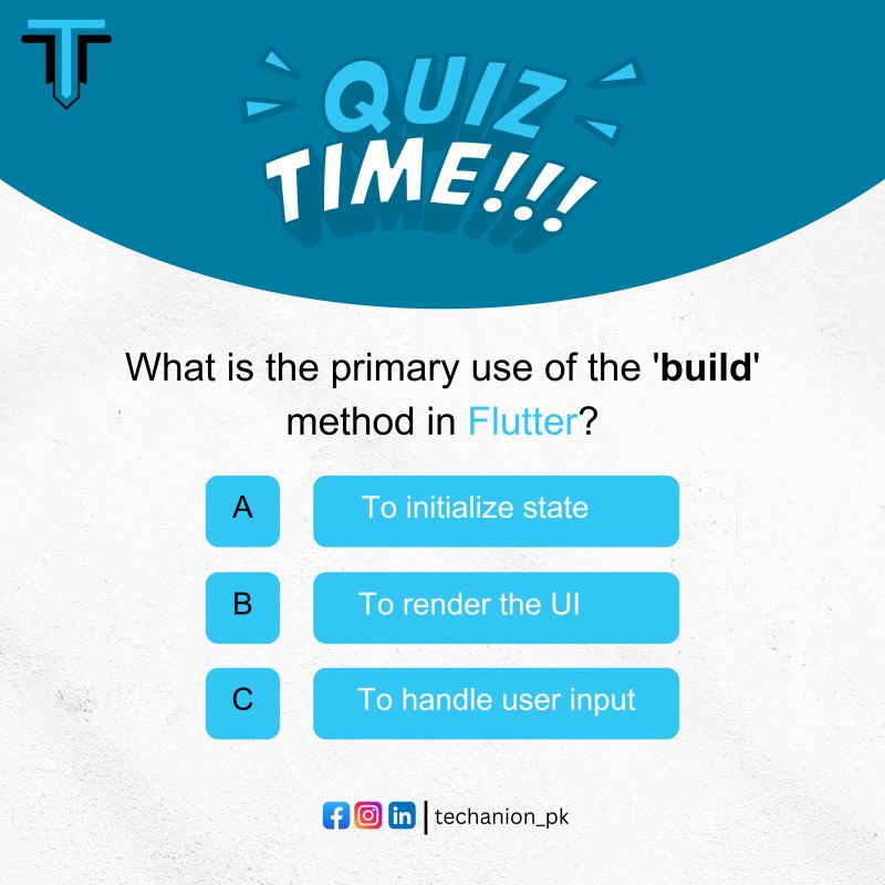 Quiz Time: Test Your Flutter Knowledge | Techanion Private Limited ... Quiz Time: Test Your Flutter Knowledge | Techanion Private Limited ...