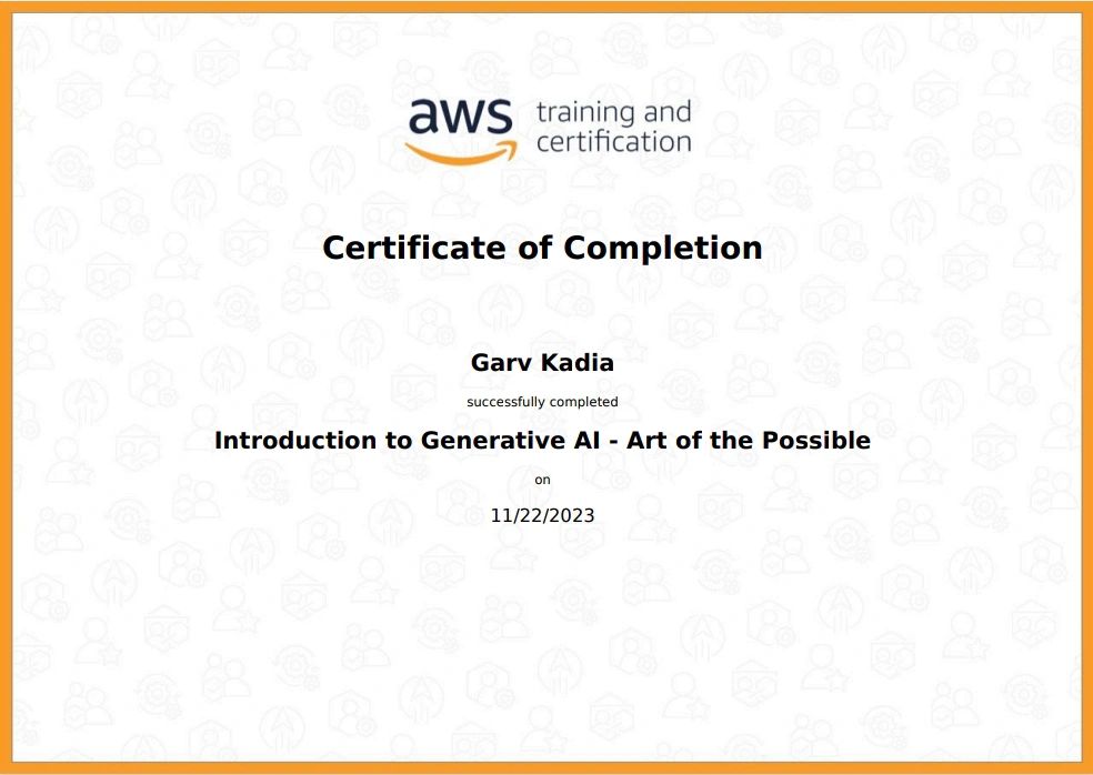 Garv Kadia on LinkedIn: #awscommunity #awstraining Garv Kadia on LinkedIn: #awscommunity #awstraining