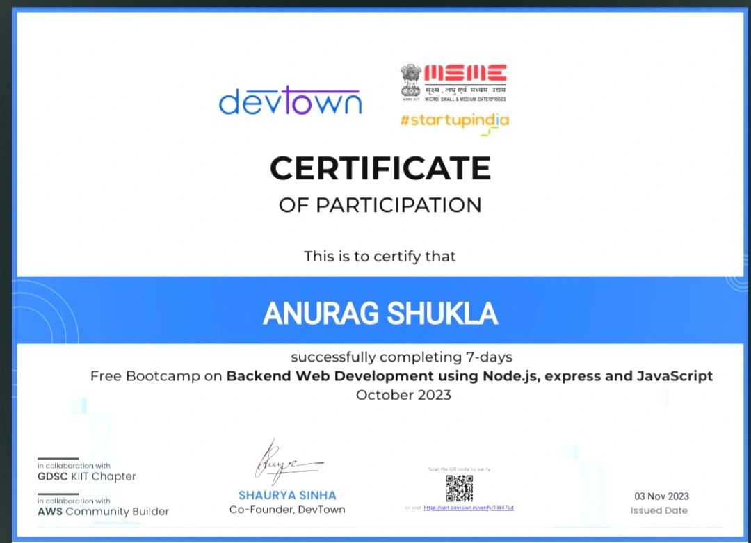 Anurag Shukla on LinkedIn: This is also backend web development ... Anurag Shukla on LinkedIn: This is also backend web development ...