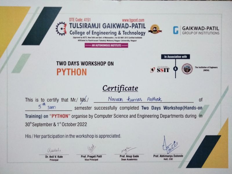 NAVEEN PATHAK on LinkedIn: A 2 day workshop on python and Django on 1st ... NAVEEN PATHAK on LinkedIn: A 2 day workshop on python and Django on 1st ...