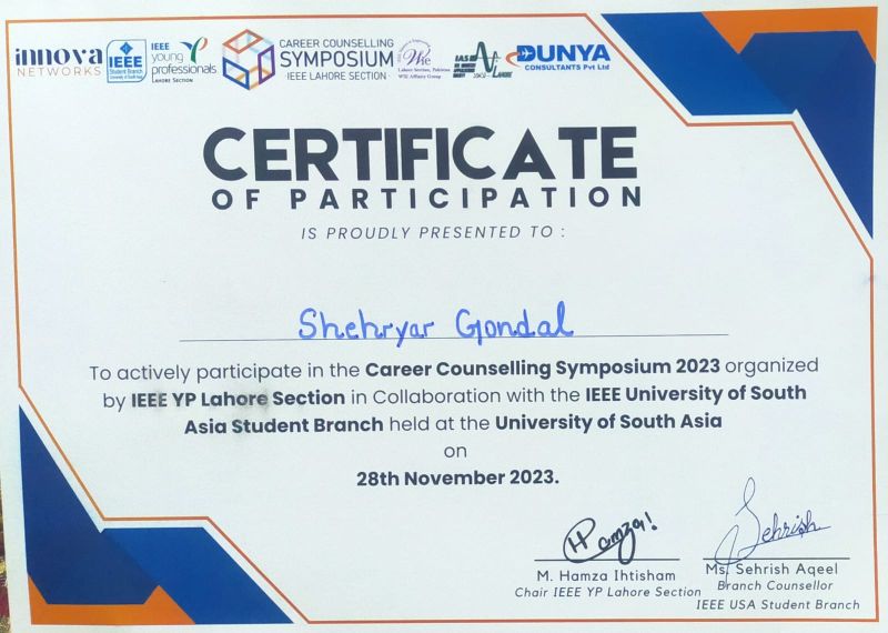 Shehryar Gondal on LinkedIn: #ieee #career Shehryar Gondal on LinkedIn: #ieee #career