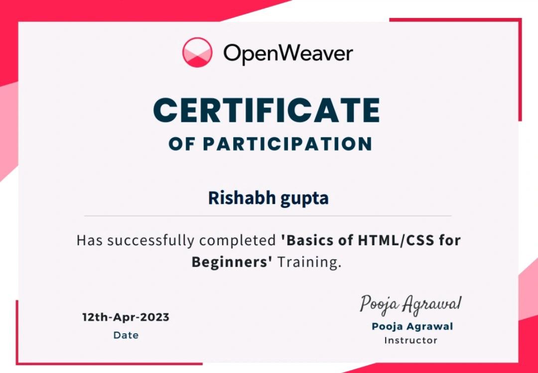 RISHABH GUPTA on LinkedIn: #html #css #openweaver RISHABH GUPTA on LinkedIn: #html #css #openweaver