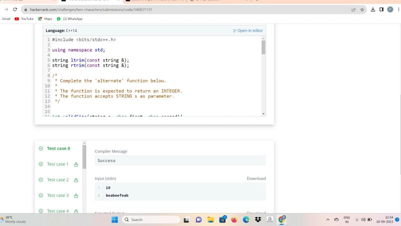 HackerRank Problem Solving Challenge: Two Characters | Nandini Mate ... HackerRank Problem Solving Challenge: Two Characters | Nandini Mate ...