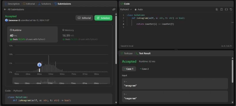 My 100-day LeetCode journey: Valid Anagrams | Saravanan G posted on the ... My 100-day LeetCode journey: Valid Anagrams | Saravanan G posted on the ...