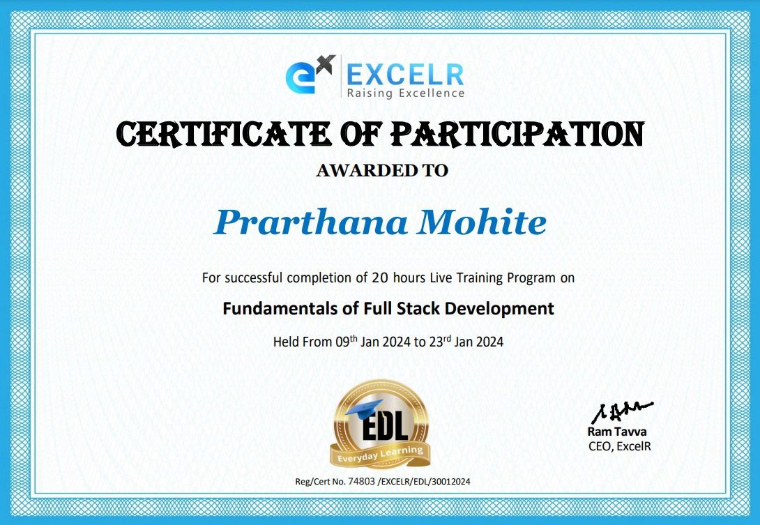 Prarthana Mohite on LinkedIn: #excelr #html #css #javascript # ... Prarthana Mohite on LinkedIn: #excelr #html #css #javascript # ...