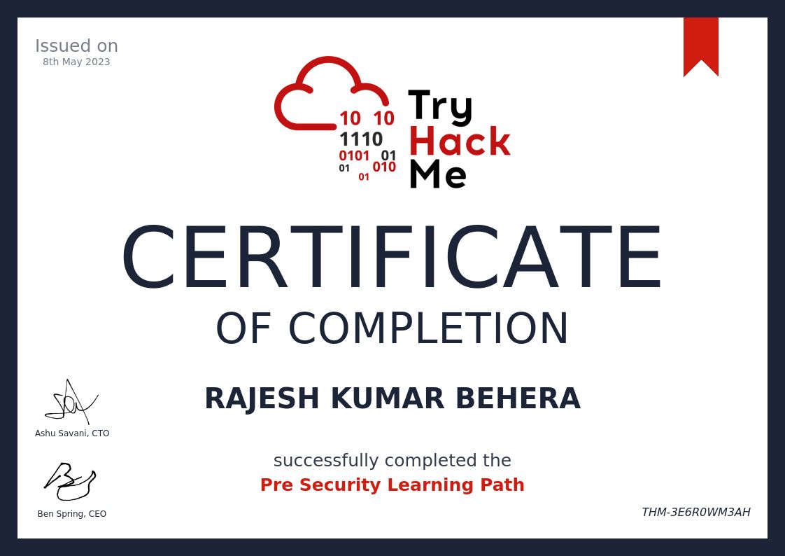 RAJESH KUMAR BEHERA on LinkedIn: I’m happy to share that I’ve obtained ... RAJESH KUMAR BEHERA on LinkedIn: I’m happy to share that I’ve obtained ...