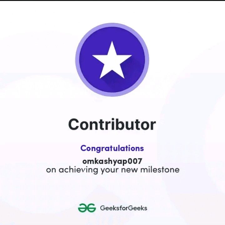 OM KASHYAP on LinkedIn: #geeksforgeeks #article #gfgauthorbadges #badge ... OM KASHYAP on LinkedIn: #geeksforgeeks #article #gfgauthorbadges #badge ...
