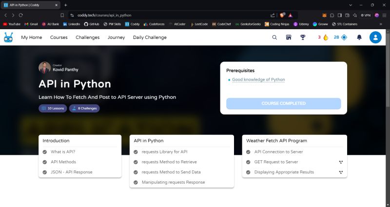 Raghav Mahajan on LinkedIn: #python #api #webdevelopment # ... Raghav Mahajan on LinkedIn: #python #api #webdevelopment # ...