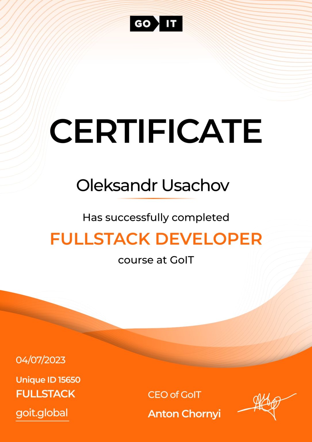 Oleksandr Usachov on LinkedIn: #fullstackdeveloper #itcertification # ... Oleksandr Usachov on LinkedIn: #fullstackdeveloper #itcertification # ...