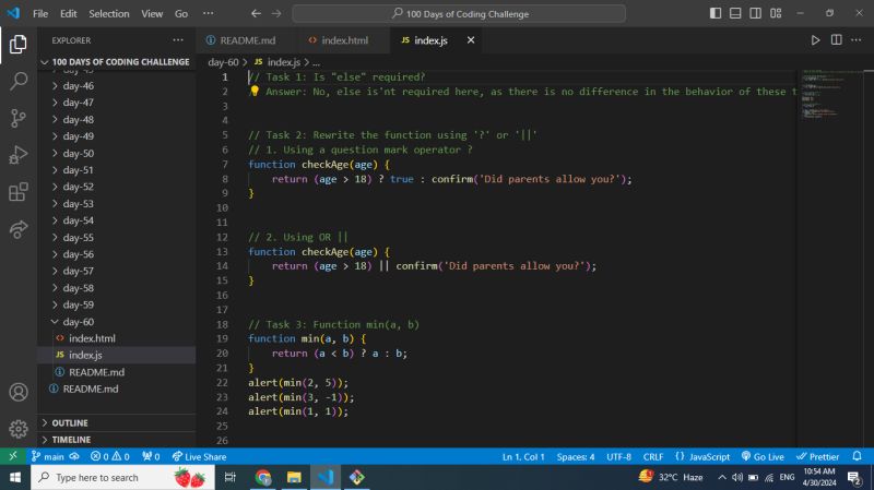 Farah Aaleyah 🇵🇸 on LinkedIn: 🚀 Day 60 of the #100DaysOfCode Challenge ... Farah Aaleyah 🇵🇸 on LinkedIn: 🚀 Day 60 of the #100DaysOfCode Challenge ...