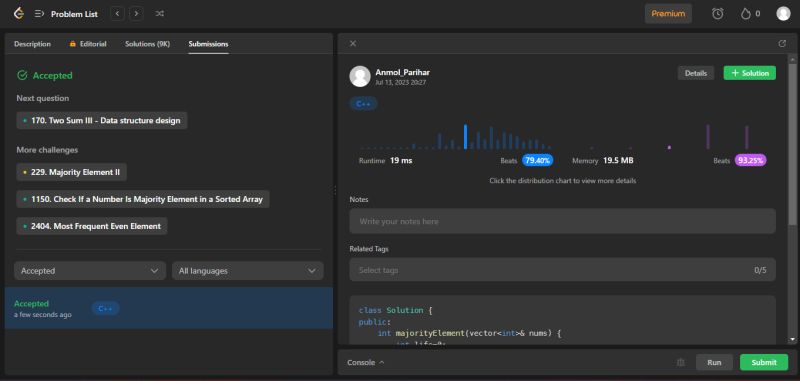 Anmol Parihar on LinkedIn: #100daychallenge #leetcode #codingchallenge ... Anmol Parihar on LinkedIn: #100daychallenge #leetcode #codingchallenge ...