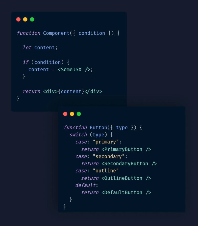 Minahil Akhtar on LinkedIn: React Tip 💡 You can use conditions, switch ... Minahil Akhtar on LinkedIn: React Tip 💡 You can use conditions, switch ...