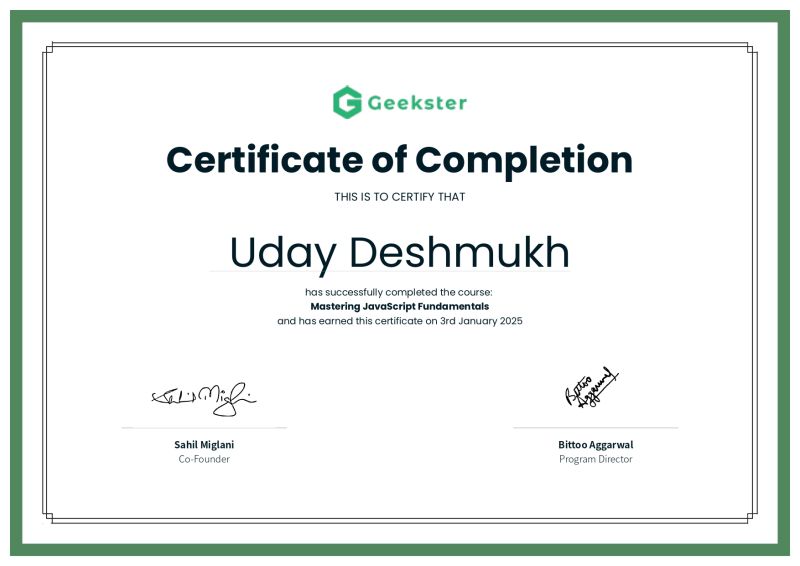 Uday Deshmukh on LinkedIn: #javascript #webdevelopment #codingjourney # ... Uday Deshmukh on LinkedIn: #javascript #webdevelopment #codingjourney # ...