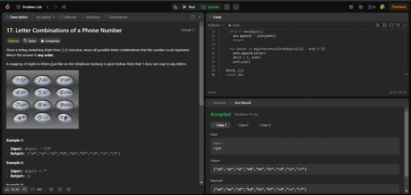 Day 18 of #30daysofcode challenge: Letter Combinations of a Phone ... Day 18 of #30daysofcode challenge: Letter Combinations of a Phone ...