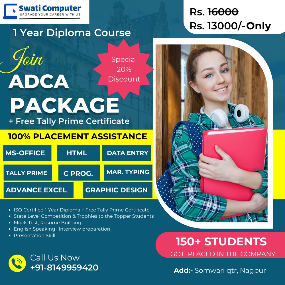 Swati Computer on LinkedIn: #adcacourse #swaticomputer #softwarecourses ... Swati Computer on LinkedIn: #adcacourse #swaticomputer #softwarecourses ...