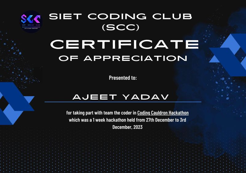 Ajeet Yadav on LinkedIn: #helloconnections #siet #codinglife # ... Ajeet Yadav on LinkedIn: #helloconnections #siet #codinglife # ...
