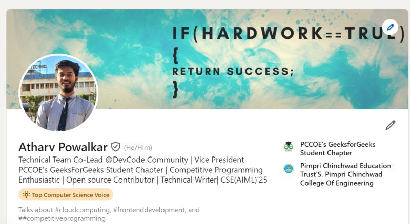 Atharv Powalkar on LinkedIn: #topvoice #computerscience | 12 comments Atharv Powalkar on LinkedIn: #topvoice #computerscience | 12 comments