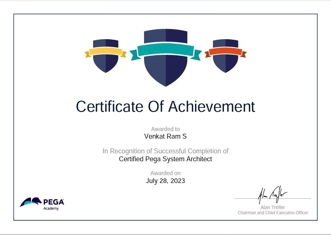 Venkat Ram S on LinkedIn: #certifiedpegasystemarchitect # ... Venkat Ram S on LinkedIn: #certifiedpegasystemarchitect # ...