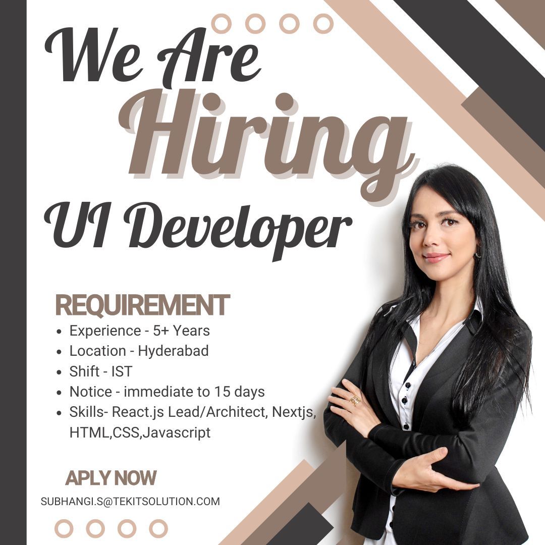 Shubhangi Singh on LinkedIn: #hiringalert #uideveloper #reactjs #react ... Shubhangi Singh on LinkedIn: #hiringalert #uideveloper #reactjs #react ...