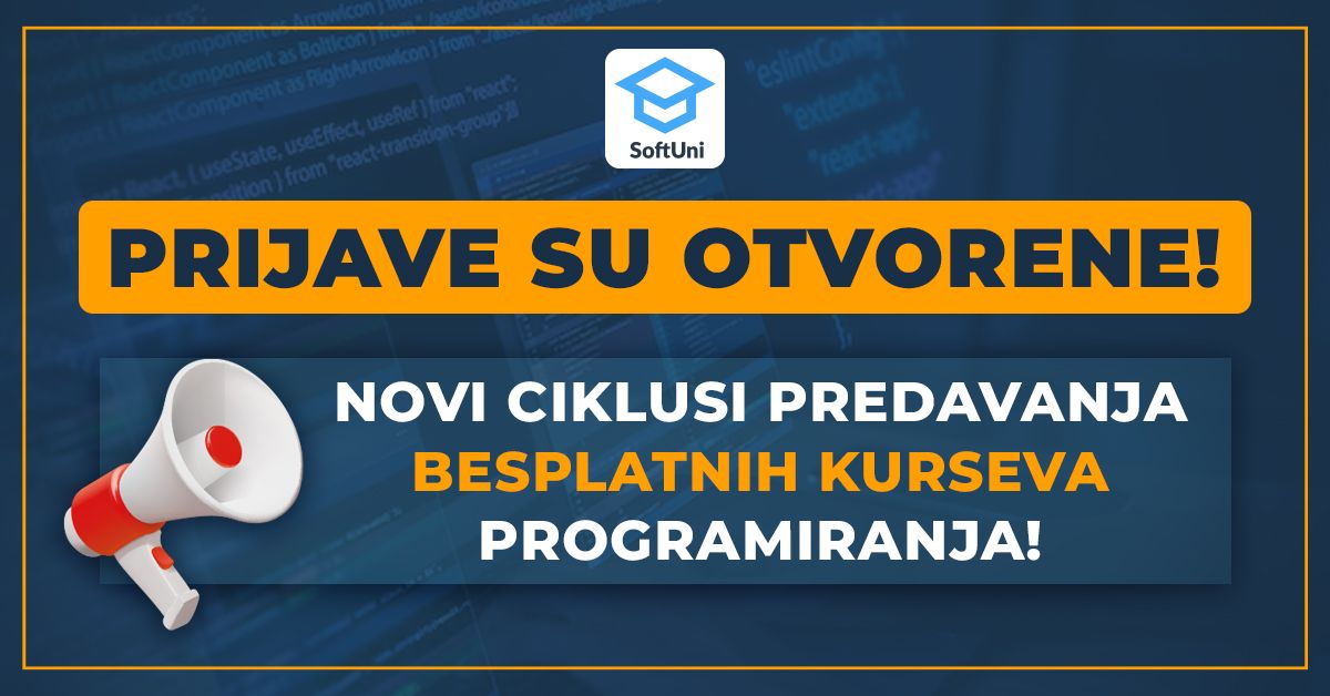 SoftUni Srbija on LinkedIn: #softuni #java #javascript #education # ... SoftUni Srbija on LinkedIn: #softuni #java #javascript #education # ...