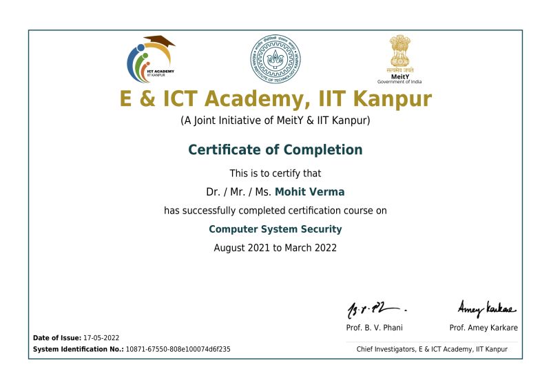 Mohit Verma on LinkedIn: Computer System Security Mohit Verma on LinkedIn: Computer System Security