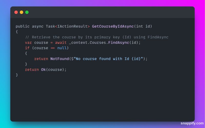 Muhammad Talha on LinkedIn: #dotnet #csharp #entityframework #findasync ... Muhammad Talha on LinkedIn: #dotnet #csharp #entityframework #findasync ...