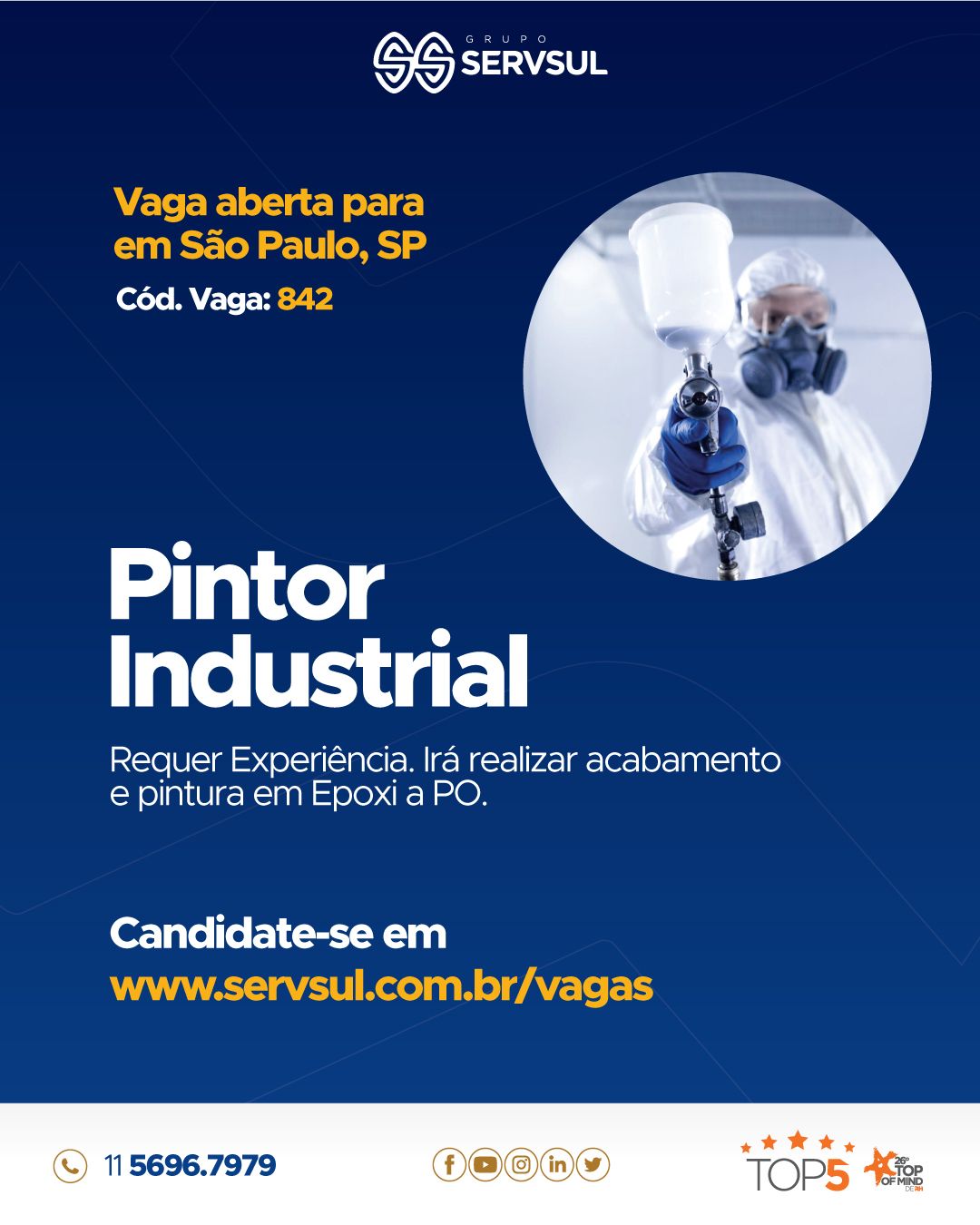 Grupo Servsul no LinkedIn: 🎨 Oportunidade de Emprego: Pintor Industrial ... Grupo Servsul no LinkedIn: 🎨 Oportunidade de Emprego: Pintor Industrial ...