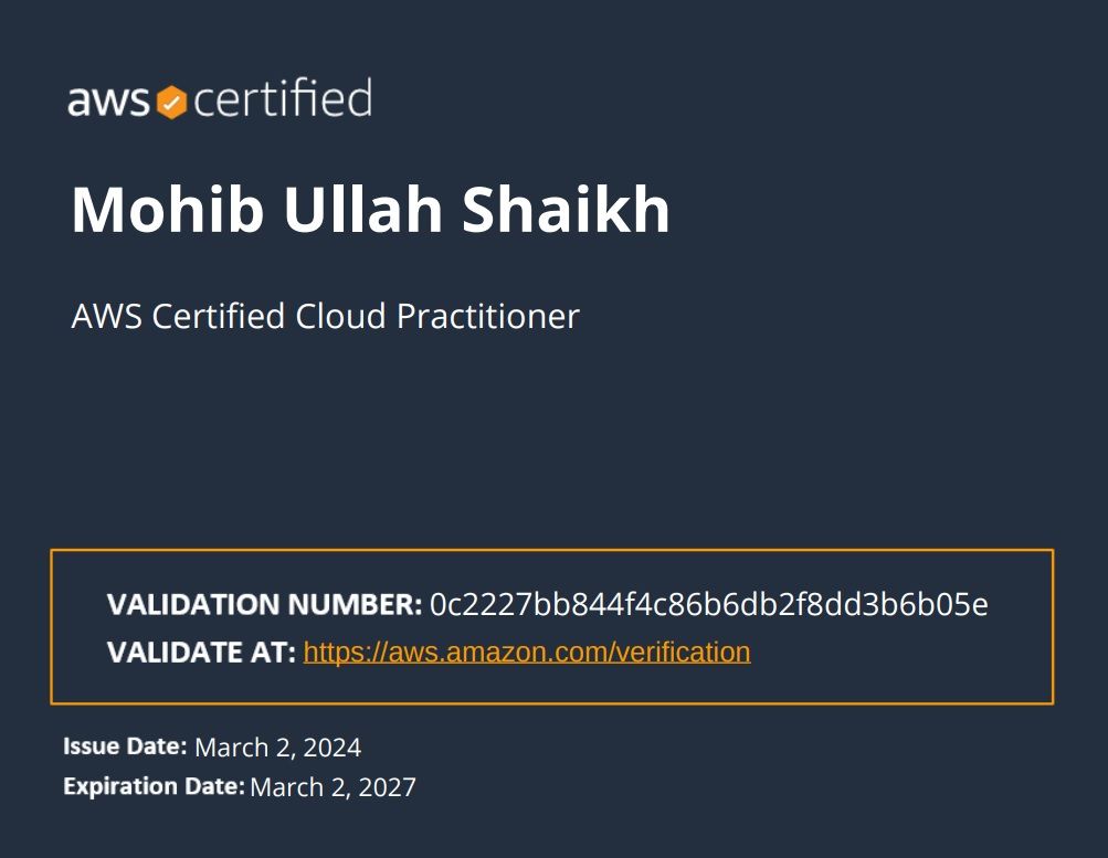 Mohib Ullah Shaikh, MBA, MPhil, PMP®, AWS Certified, SFC™ on LinkedIn ... Mohib Ullah Shaikh, MBA, MPhil, PMP®, AWS Certified, SFC™ on LinkedIn ...