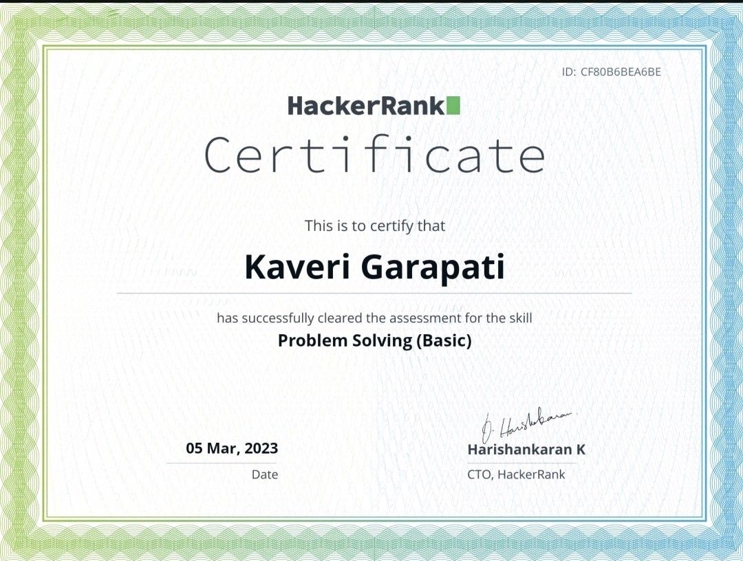 Kaveri Garapati on LinkedIn: #problemsolving #hackerrank Kaveri Garapati on LinkedIn: #problemsolving #hackerrank