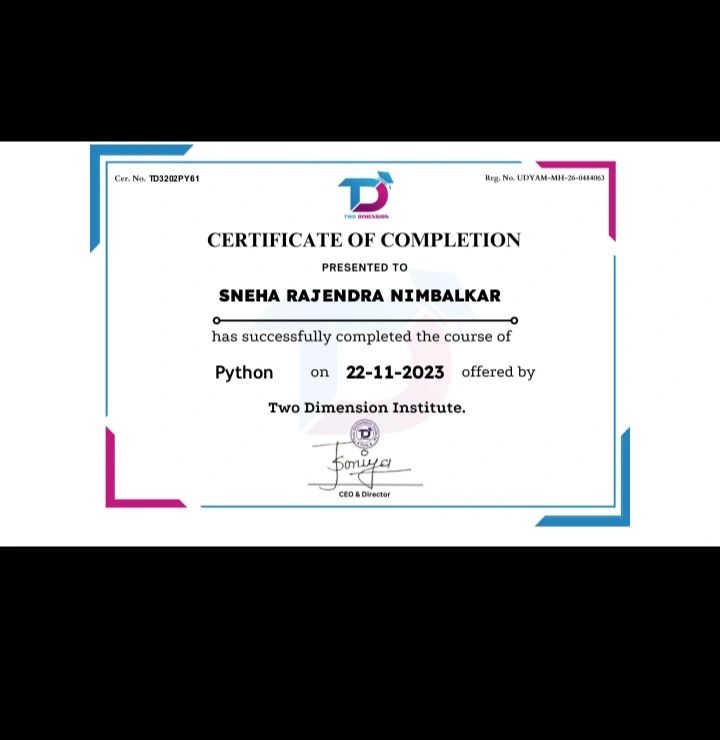 Sneha Nimbalakar on LinkedIn: #python Sneha Nimbalakar on LinkedIn: #python