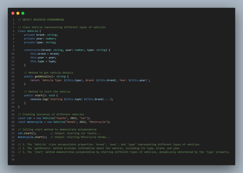 How TypeScript created a vehicle class with OOP principles | Shumaila ... How TypeScript created a vehicle class with OOP principles | Shumaila ...
