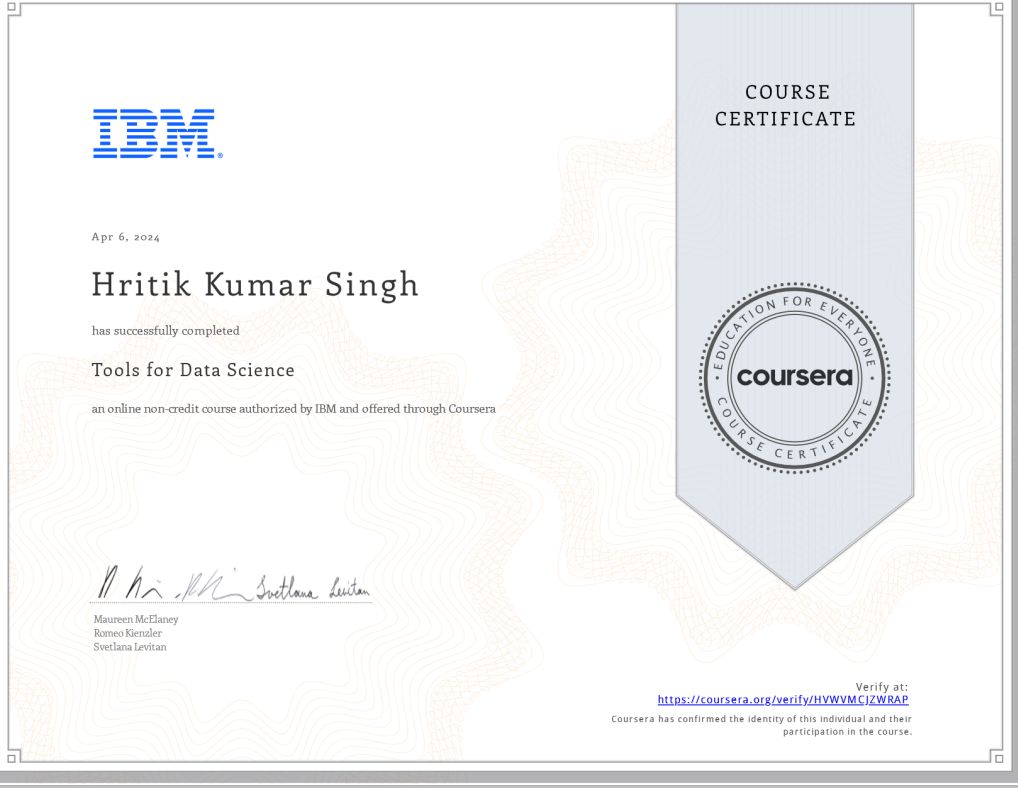 Completed data science course! | Hritik Kumar Singh posted on the topic ... Completed data science course! | Hritik Kumar Singh posted on the topic ...