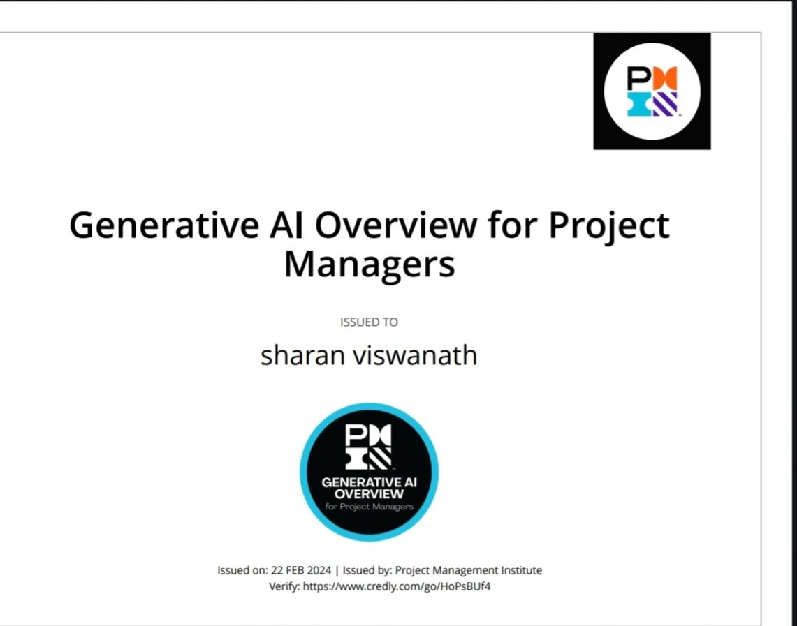Sharan Viswanath on LinkedIn: Took up & completed this short, concise ... Sharan Viswanath on LinkedIn: Took up & completed this short, concise ...