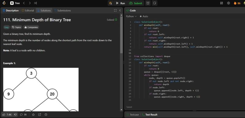 Disha Karnayake on LinkedIn: #dsa #binarytree #minimumdepth # ... Disha Karnayake on LinkedIn: #dsa #binarytree #minimumdepth # ...