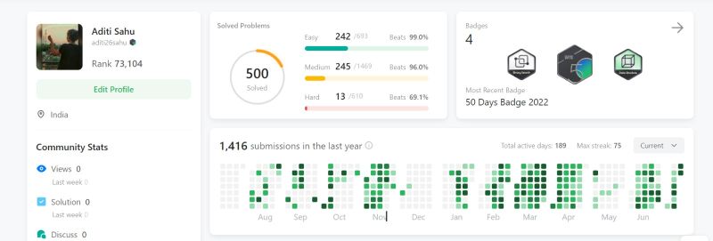 Aditi Sahu on LinkedIn: #folks #coding #leetcode #consistencty # ... Aditi Sahu on LinkedIn: #folks #coding #leetcode #consistencty # ...