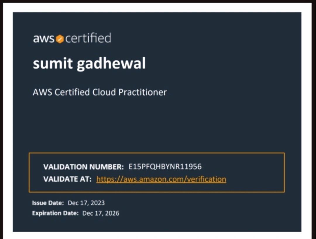 Sumit Gadhewal on LinkedIn: #aws #certificationachieved #cloudexpert Sumit Gadhewal on LinkedIn: #aws #certificationachieved #cloudexpert