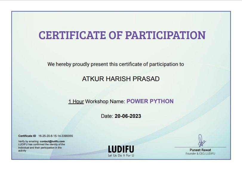 Atkur Harish Prasad on LinkedIn: Really a great session by LUDIFU on ... Atkur Harish Prasad on LinkedIn: Really a great session by LUDIFU on ...