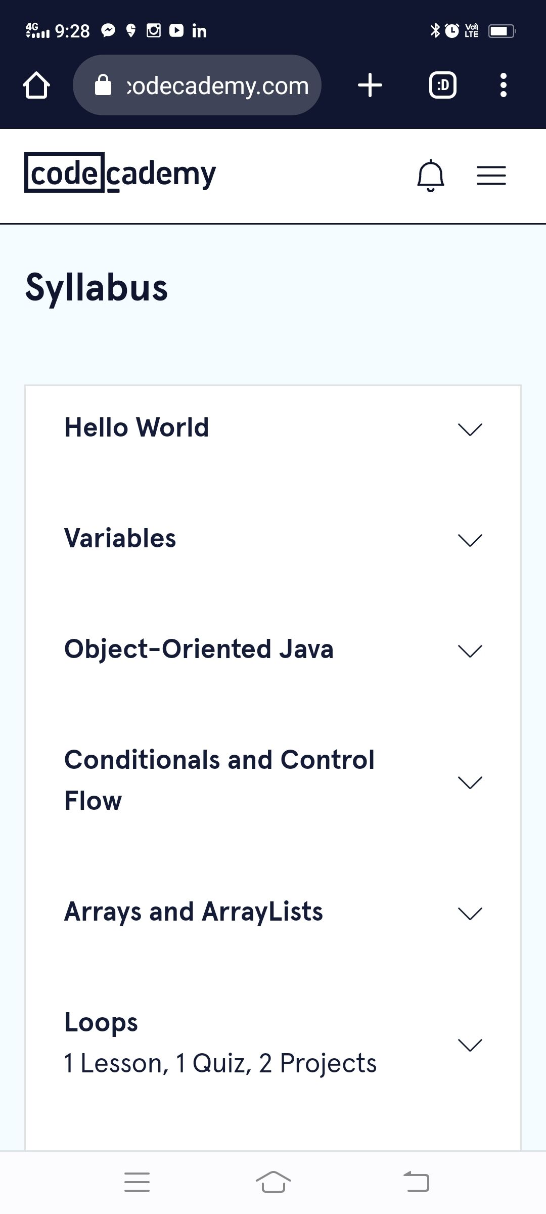 Tarun sharma on LinkedIn: #codecacademy #java #corejava #learning Tarun sharma on LinkedIn: #codecacademy #java #corejava #learning